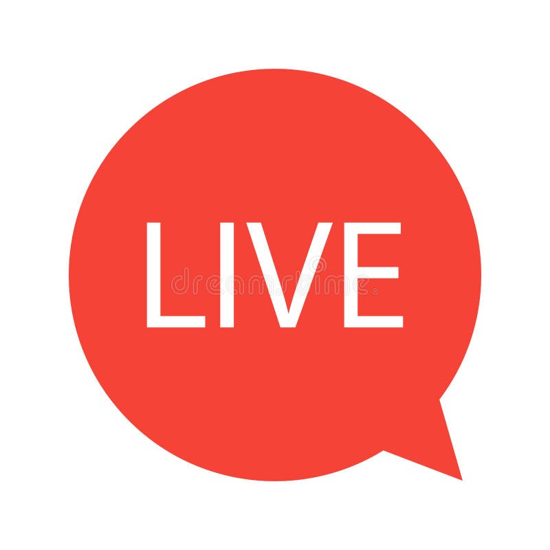 Live Broadcasting. the Red Symbol of Live Broadcasting and Live ...