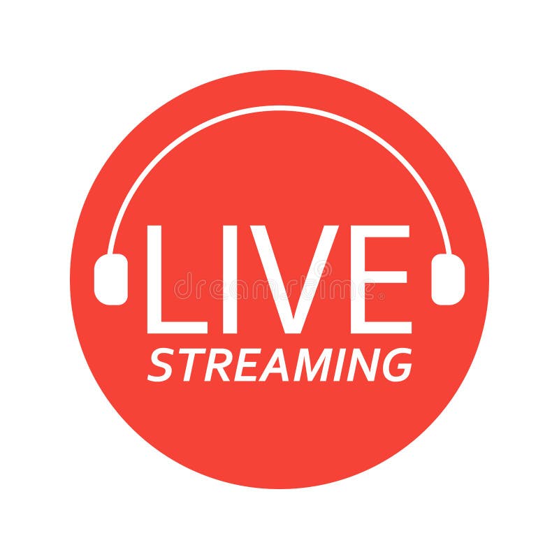 Live Broadcasting. the Red Symbol of Live Broadcasting and Live ...
