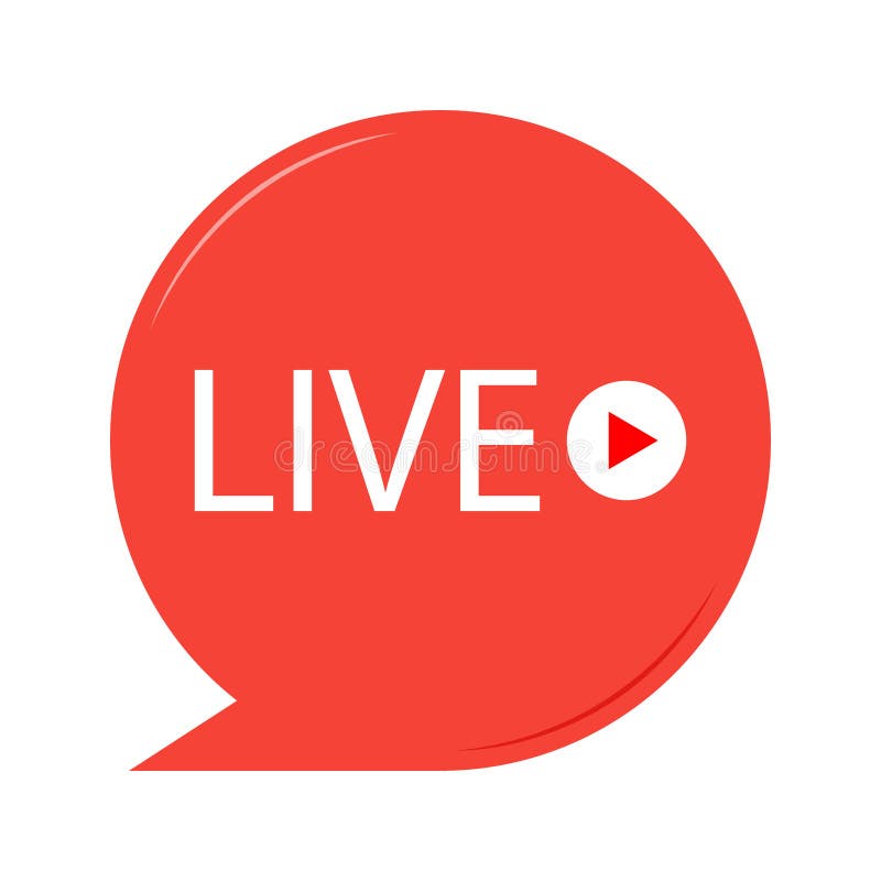 Live Broadcasting. the Red Symbol of Live Broadcasting and Live ...