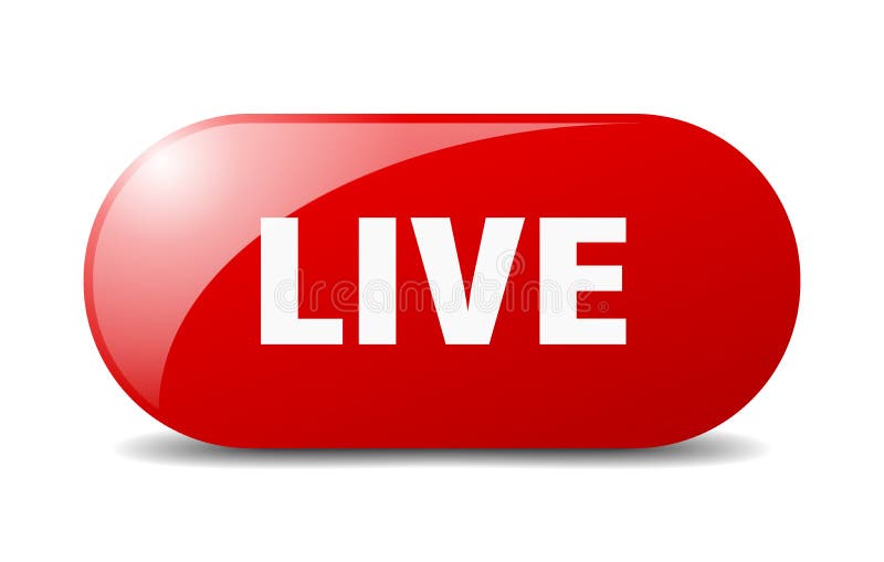 Live Button. Live Sign. Key. Push Button Stock Vector - Illustration of ...