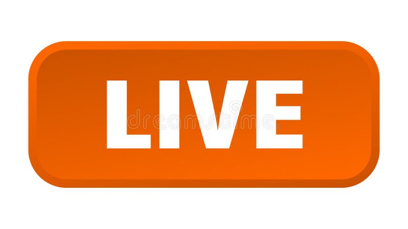 Live Button. Live Square 3d Push Button Stock Vector - Illustration of ...