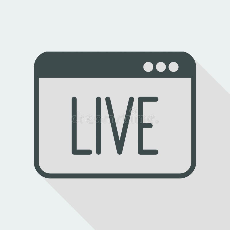 Live Button - Vector Icon for Computer Website or Application Stock ...