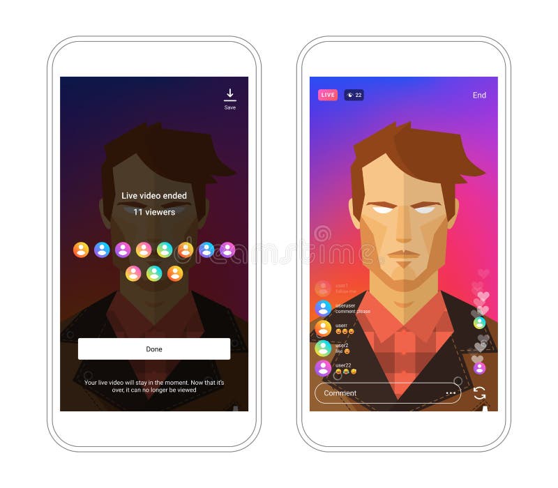 Live Camera Screen Interface Stock Vector - Illustration of media ...