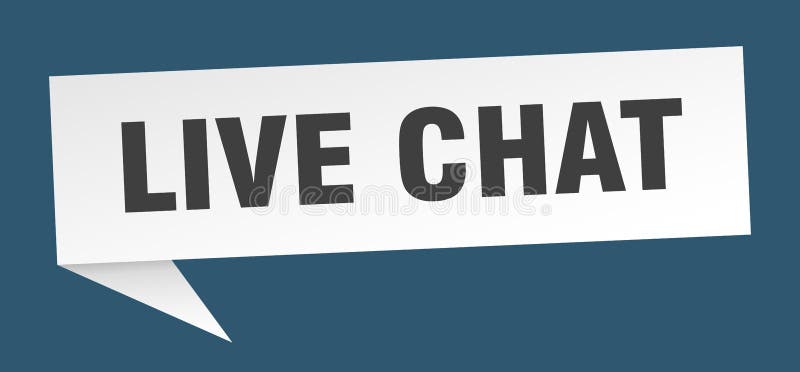 Live Chat Banner. Live Chat Speech Bubble Stock Vector - Illustration ...