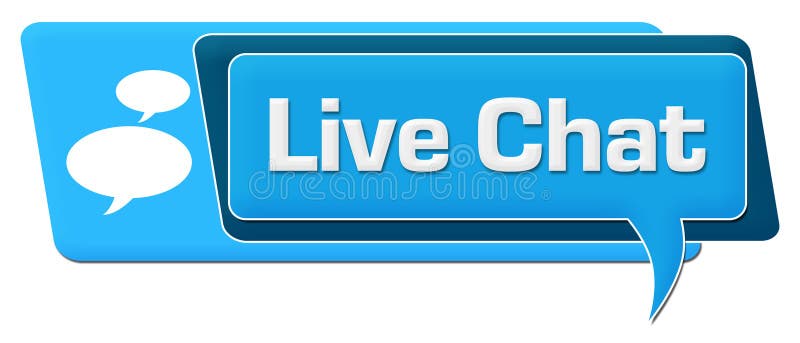 Live Chat Blue Comment Symbol Horizontal Stock Illustration ...