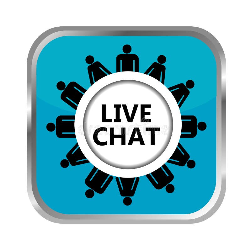 Chat button icon stock vector. Illustration of light, connection - 6080556