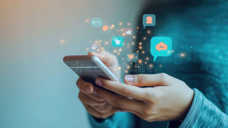 Live Chat, Chatting, and Social Network Concepts, Ai Generated Stock ...