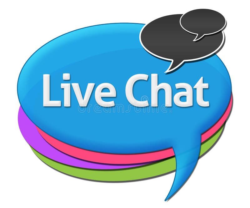 Live Chat Colorful Comment Symbols Ilustração Stock - Ilustração de ...