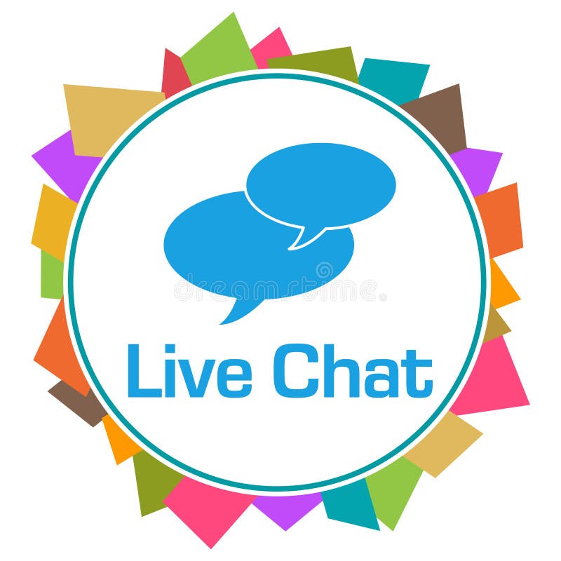 Live Chat Colorful Comment Symbols Stock Illustration - Illustration of ...