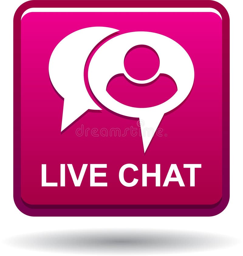 Live Chat Icon Web Button Pink Stock Vector - Illustration of concept ...