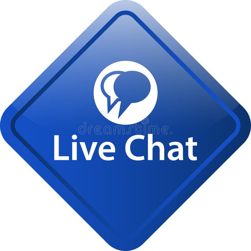 Live chat icon web button stock illustration. Illustration of contact ...