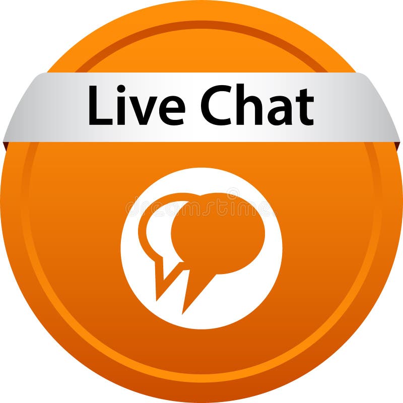 Live chat icon web button stock illustration. Illustration of internet ...