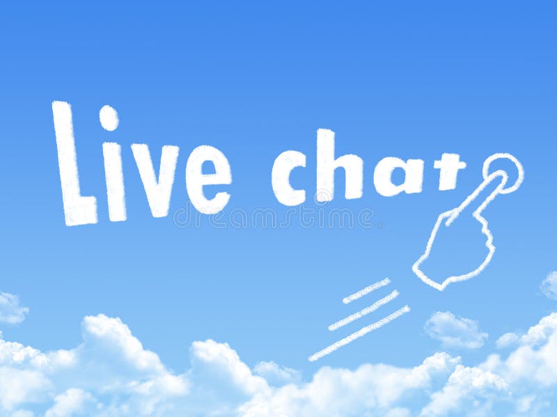 Live Chat Message Cloud Shape Stock Illustration - Illustration of blow ...