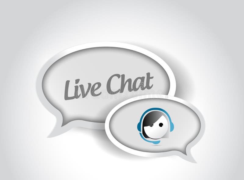 Live Chat Message Communication Concept Stock Illustration ...
