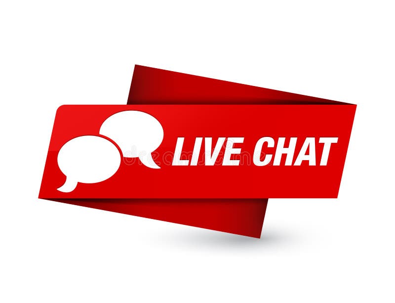 Live Chat Premium Red Tag Sign Stock Illustration - Illustration of ...