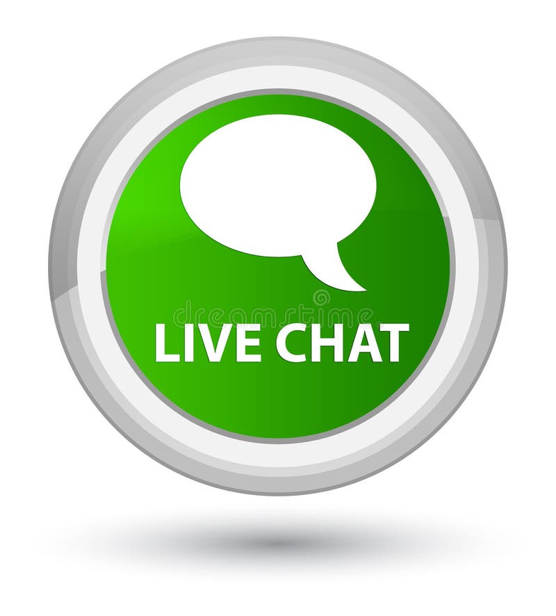 Live Chat Prime Green Round Button Stock Illustration - Illustration of ...