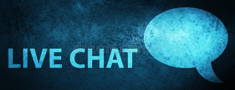 Live Chat Special Blue Banner Background Stock Illustration ...