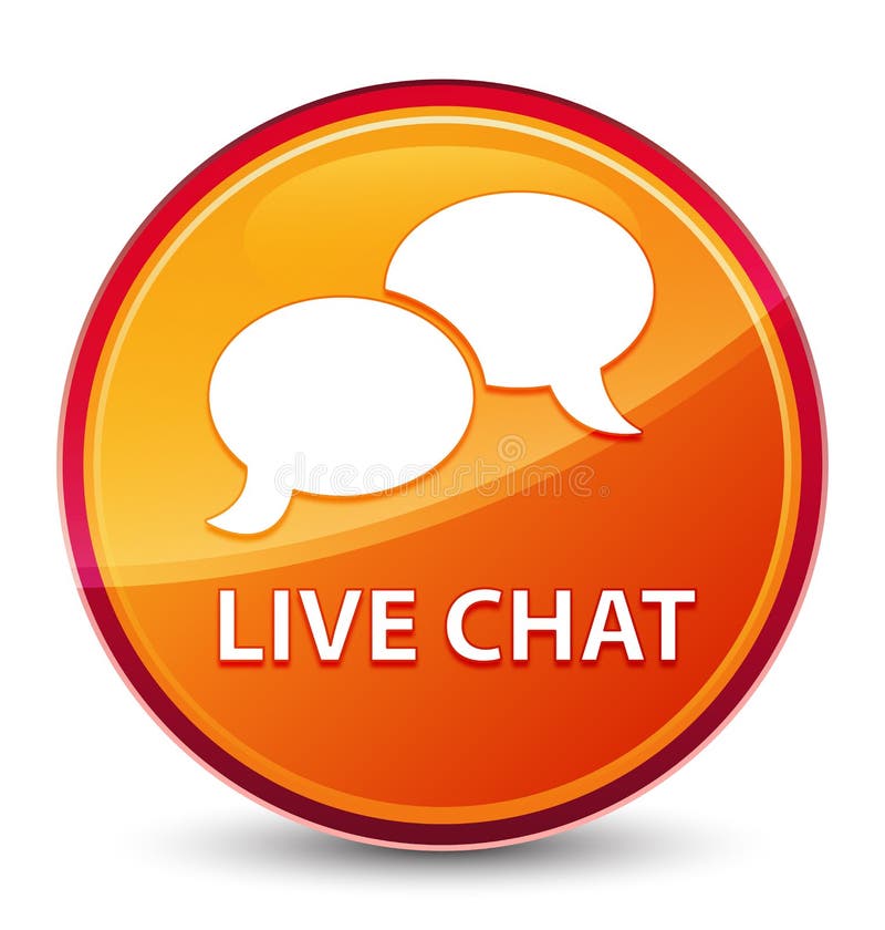 Live Chat Special Glassy Orange Round Button Stock Vector ...