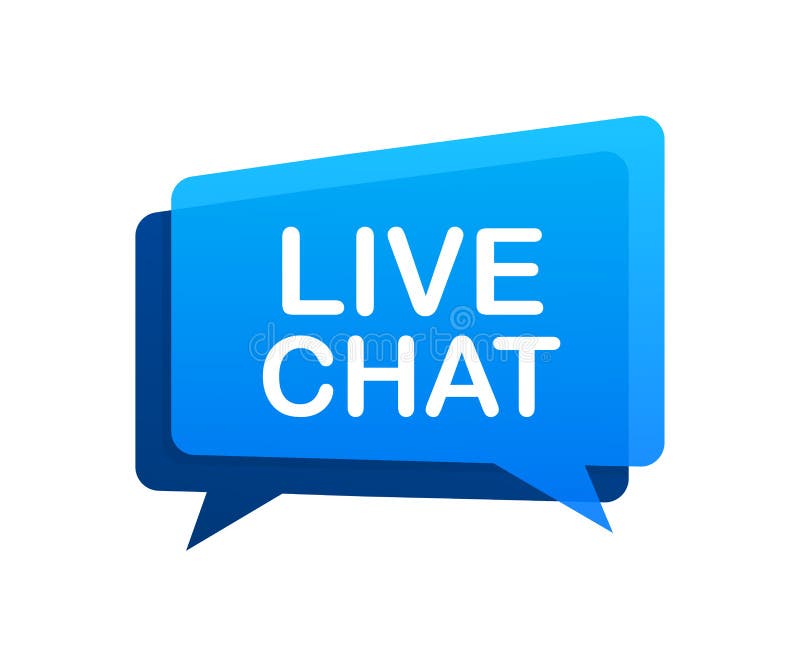 Live Chat Speech Bubbles Concept. Vector Stock Illustration. Stock ...