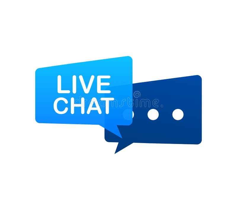 Live Chat Speech Bubbles Concept. Vector Stock Illustration. Stock ...