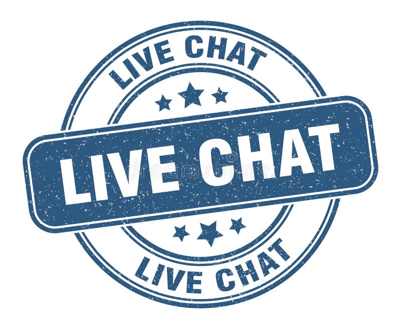 Live Chat Stamp. Live Chat Label. Round Grunge Sign Stock Vector ...