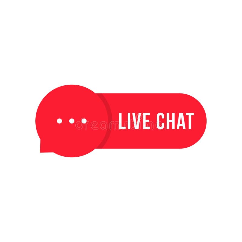 Live Chat Support Like Red Bubble Stock Vector - Illustration of ...