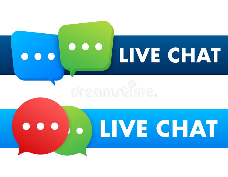 Live Chat. Support Service. Live Communication. Vector Stock ...