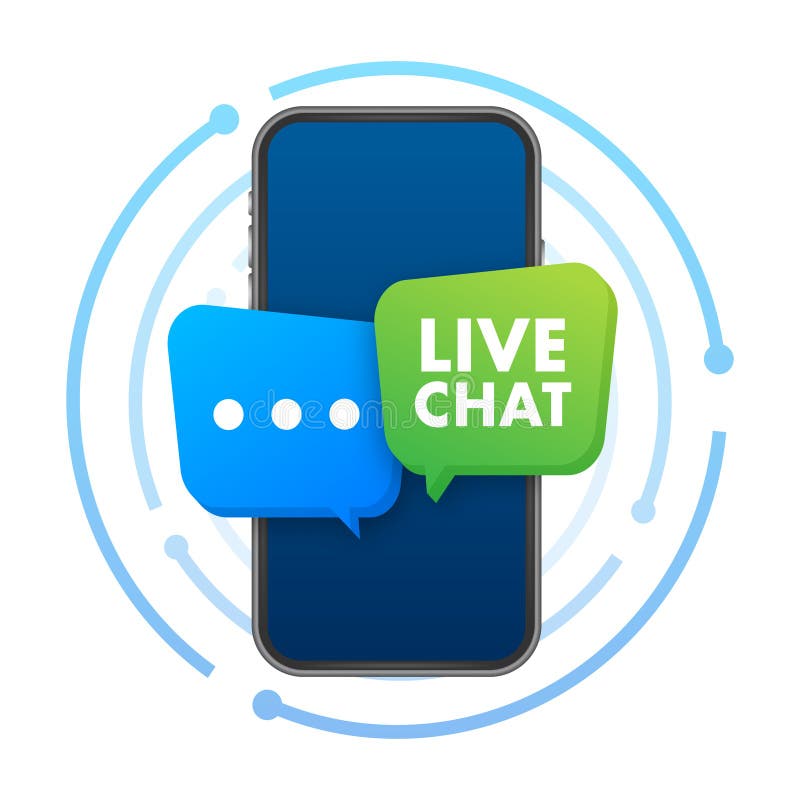 Live Chat. Support Service. Live Communication. Vector Stock ...