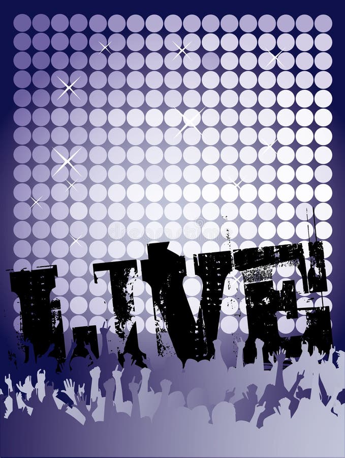 Live Concert Poster stock vector. Illustration of event - 11087268