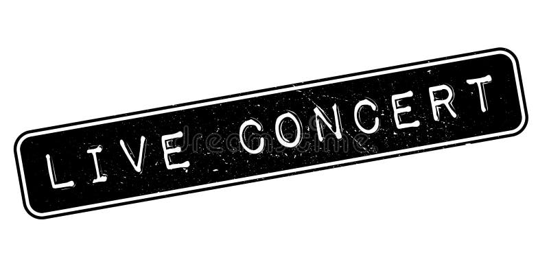 Live Concert rubber stamp stock illustration. Illustration of banner ...