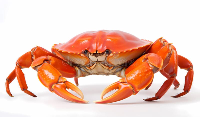 Live Crabs Standing on White Background Stock Illustration ...