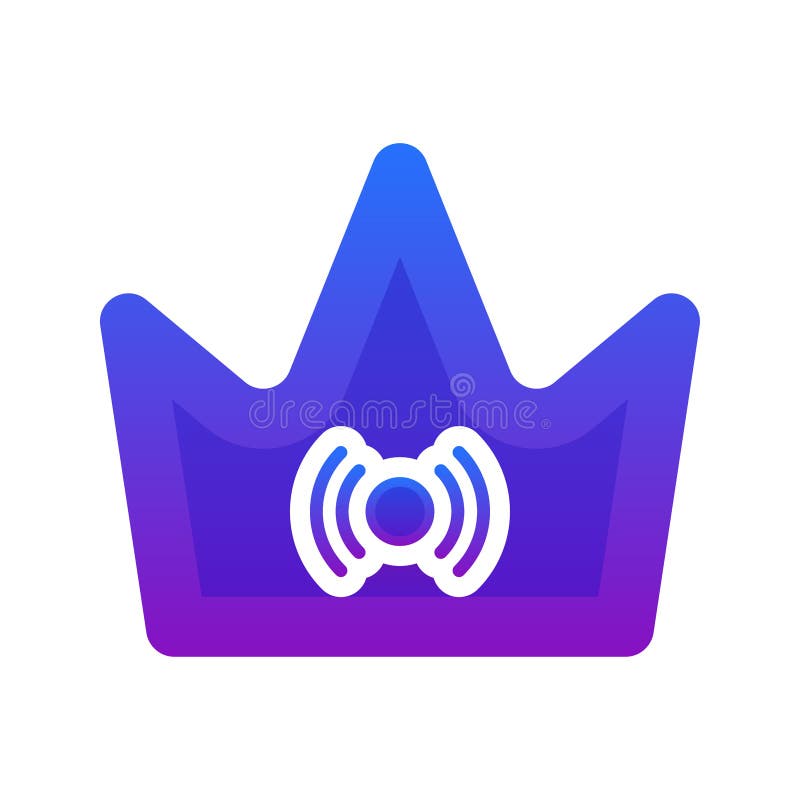 Live Crown Logo Gradient Design Template Icon Stock Vector ...