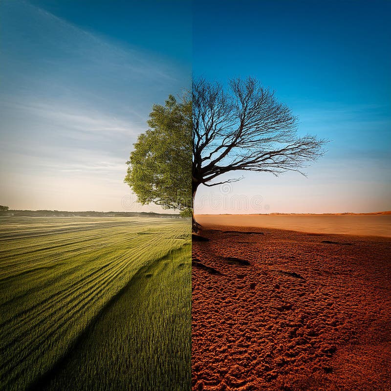 Live and Dead Tree. Live Tree and Dead Tree Stock Illustration ...