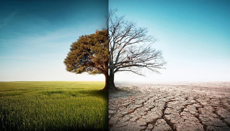 Live and Dead Tree. Live Tree and Dead Tree Stock Illustration ...