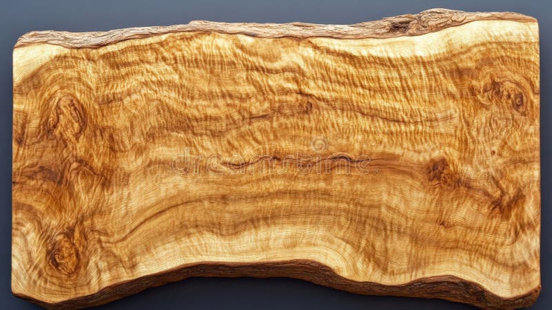 Live Edge Olive Wood Cutting Board Surface Detail Stock Illustration ...
