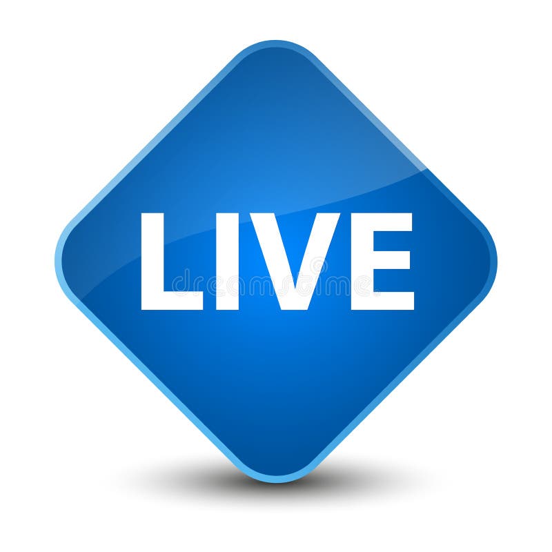 Live Elegant Blue Diamond Button Stock Illustration - Illustration of ...