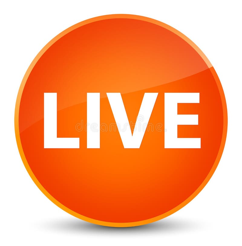Live Elegant Orange Round Button Stock Illustration - Illustration of ...