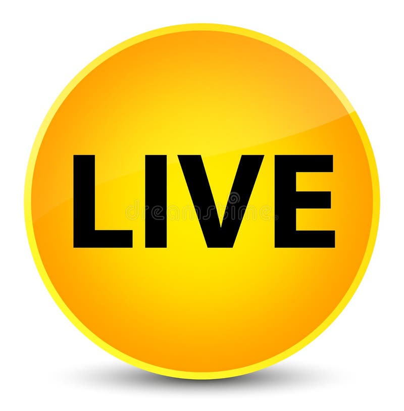 Live Elegant Yellow Round Button Stock Illustration - Illustration of ...