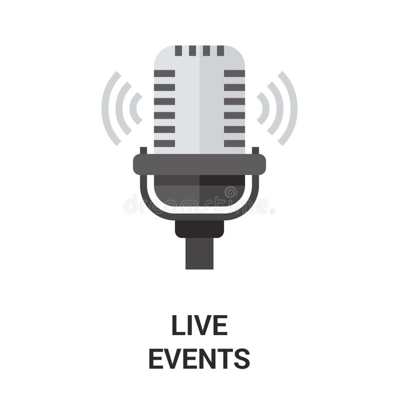 Live events icon stock vector. Illustration of design - 81226311