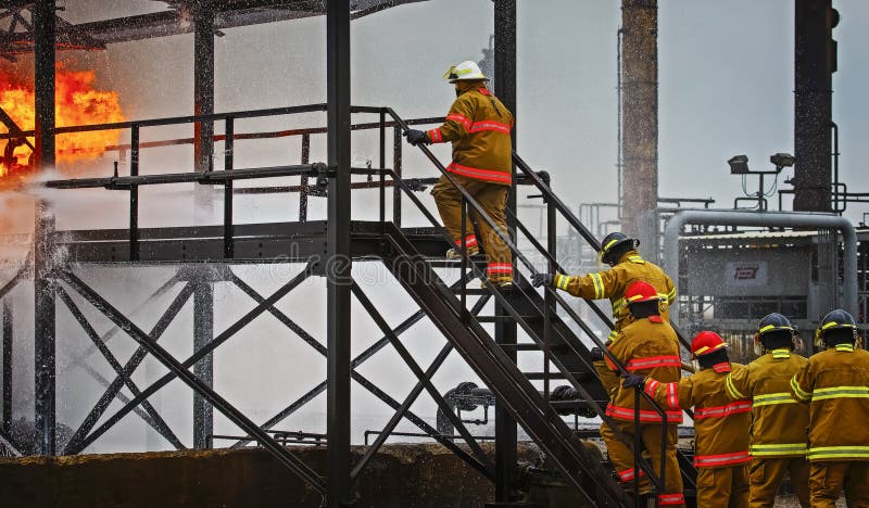 Live Fire Training Project at Fire School Stock Image - Image of blaze ...