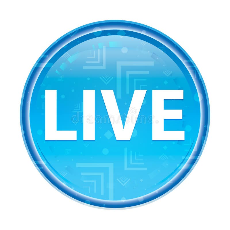 Live Round Blue Push Button Stock Illustration - Illustration of ...