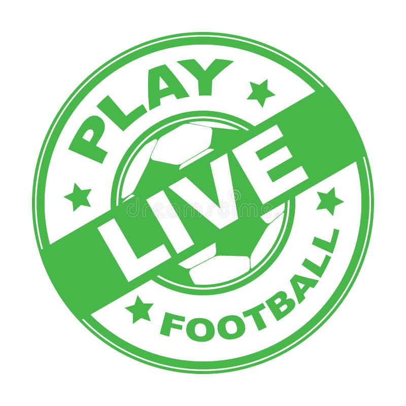 Live football stamp stock vector. Illustration of stamp - 24501872