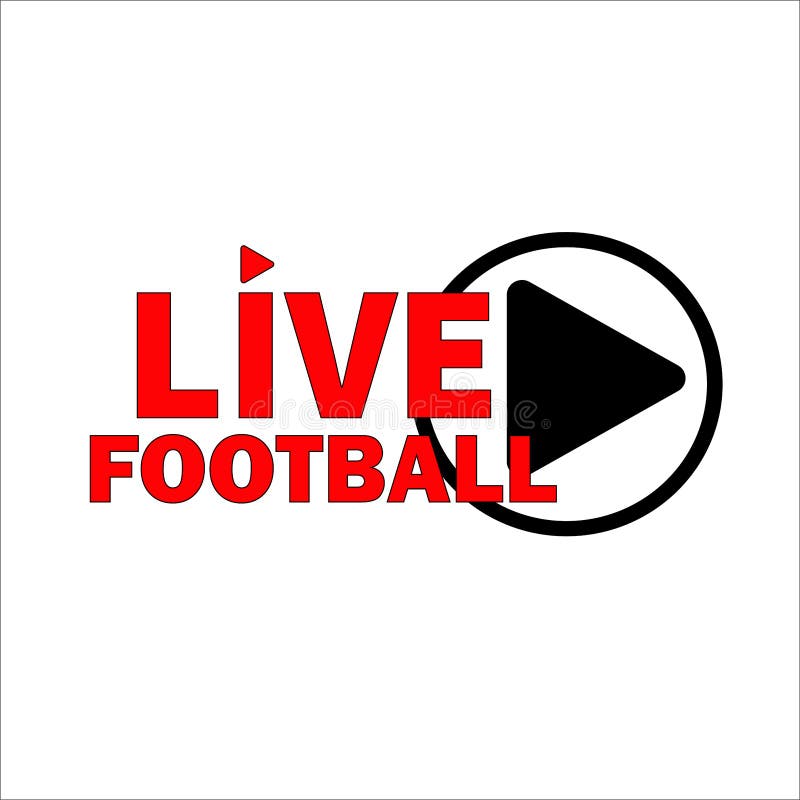 Live Football Streaming Icon, Badge, Button for Broadcasting or Online ...