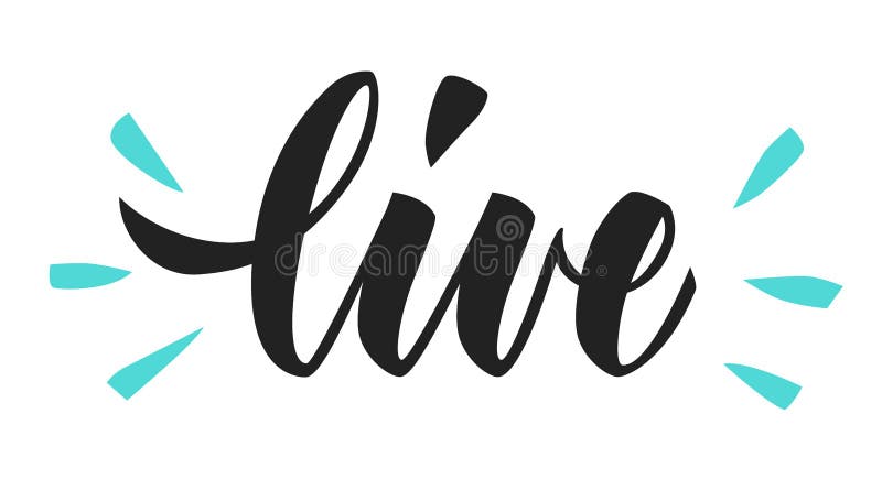 Live hand written word stock vector. Illustration of design - 207500226