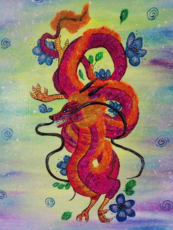 Chinese Dragon. Represents Protection, Harmony and Wisdom. Stock Image ...