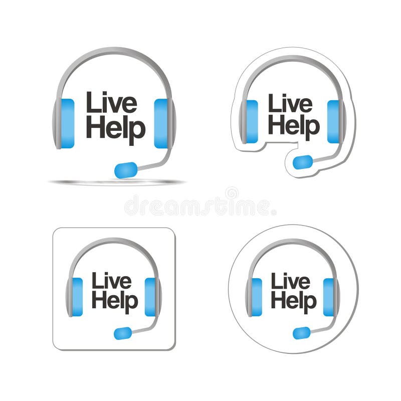 Live help stock vector. Illustration of internet, communication - 32983651