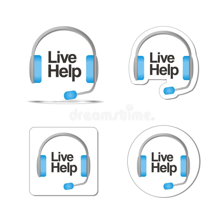 Live help stock illustration. Illustration of live, centre - 32624883