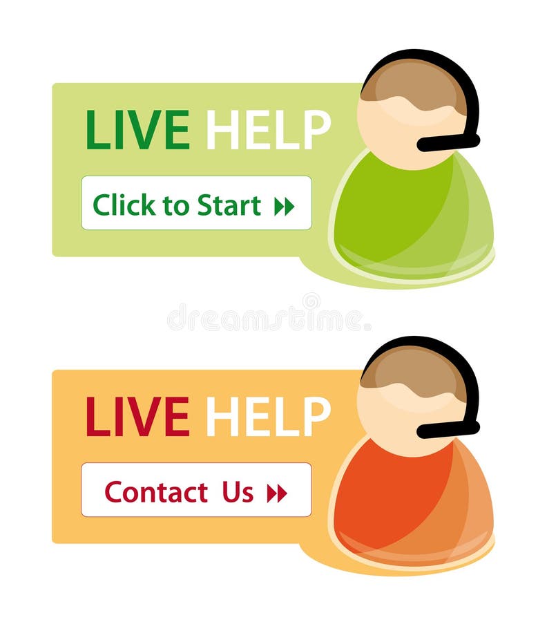 Live help signs stock vector. Illustration of symbols - 13454607