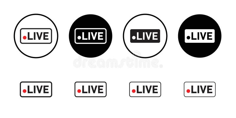 Live Icon Isolated Flat Vector in Outline Stock Vector - Illustration ...