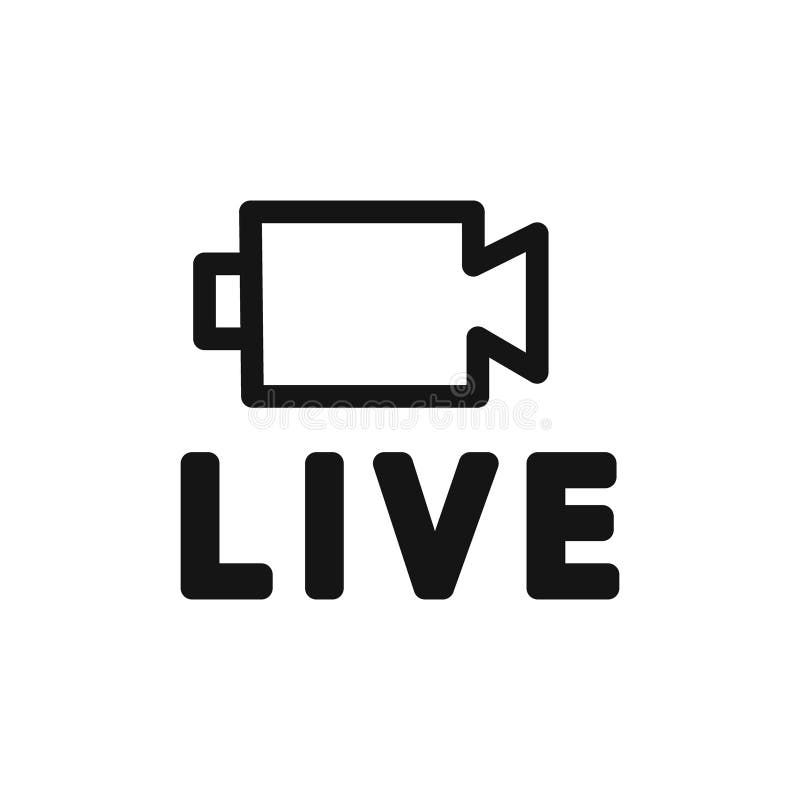 Live Icon Linear Vector Graphics Sign Stock Vector - Illustration of ...